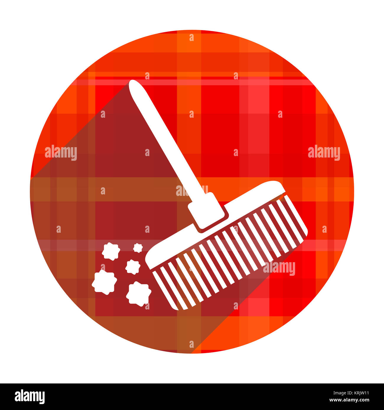 Broom tool cleaning flat Cut Out Stock Images & Pictures - Alamy