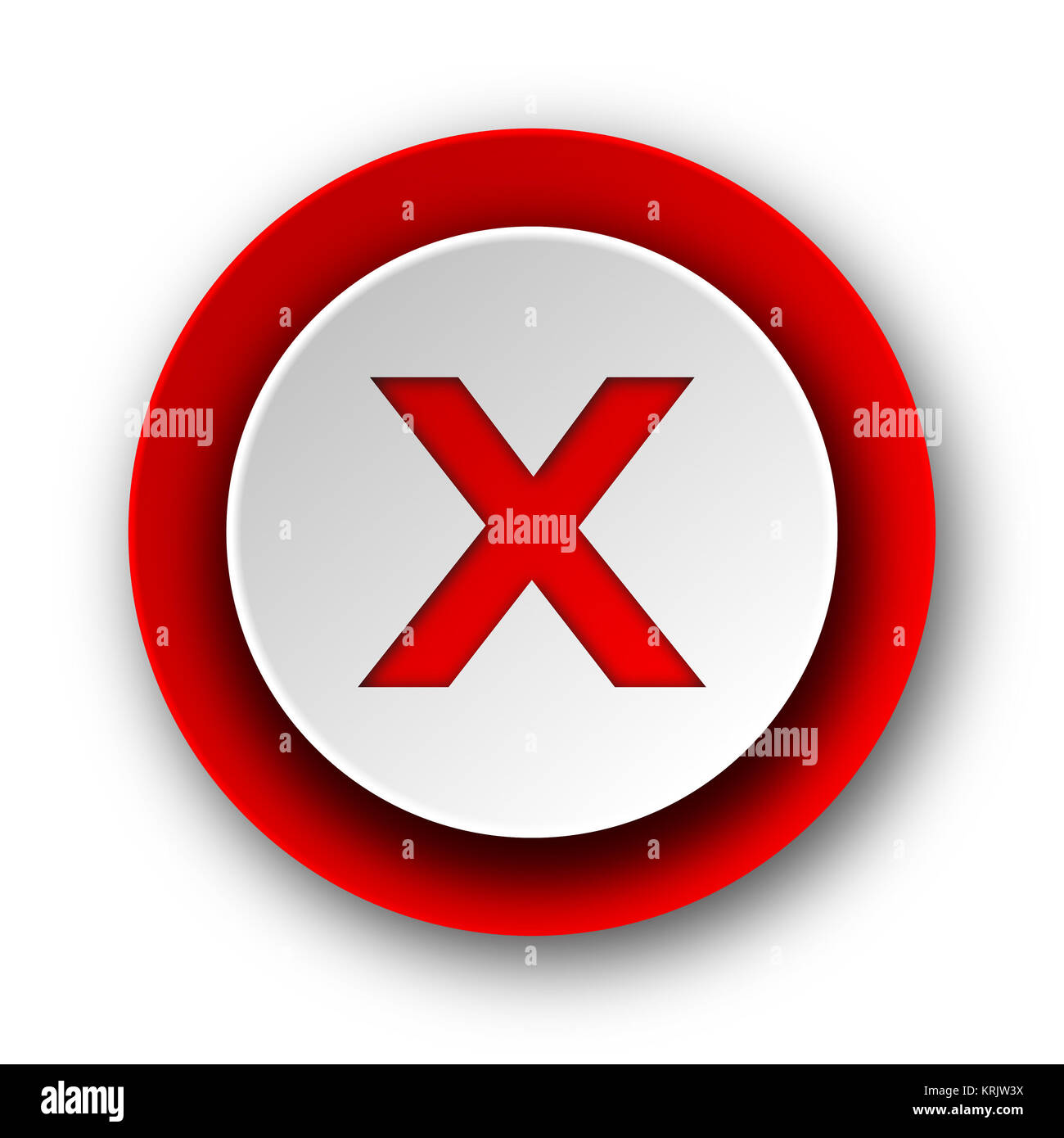 cancel red modern web icon on white background Stock Photo - Alamy
