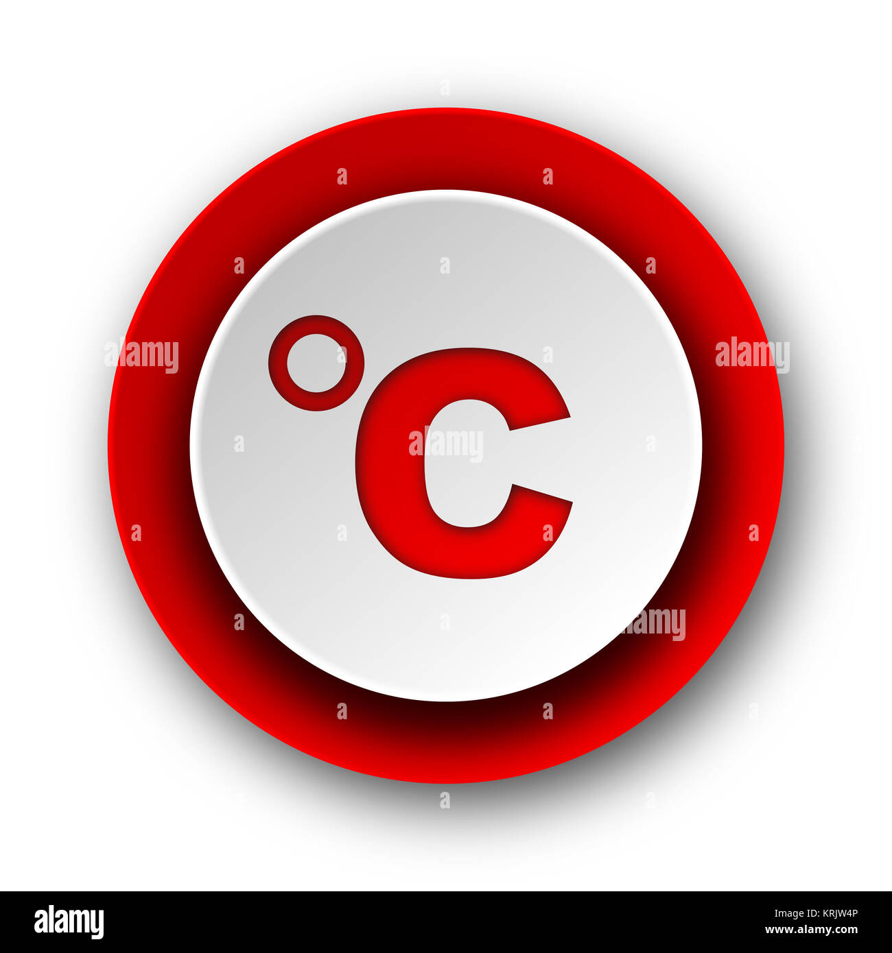 celsius red modern web icon on white background Stock Photo - Alamy