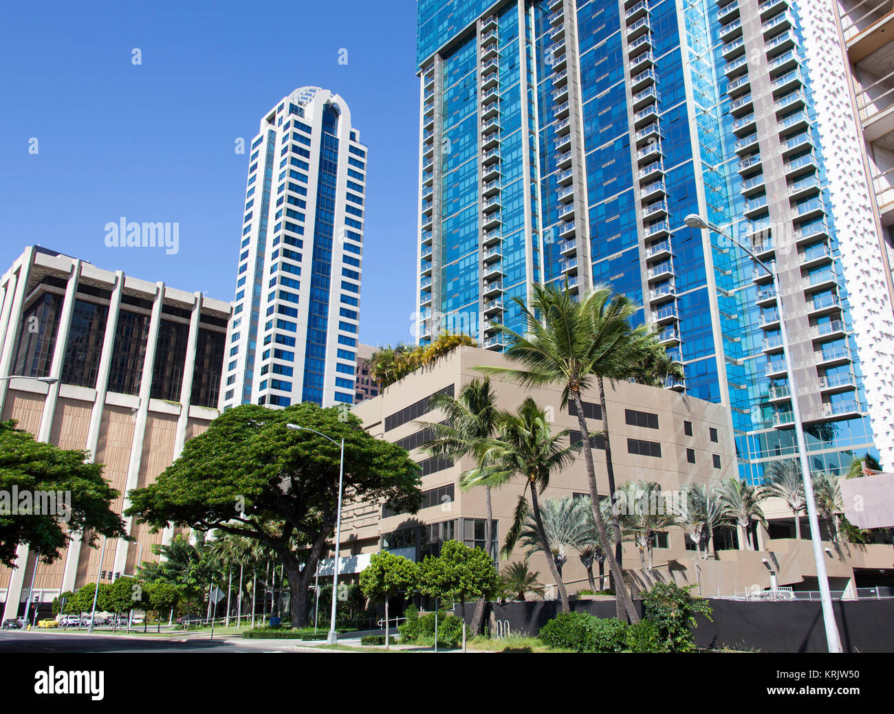 Hawaiian City Street Stock Photo - Alamy