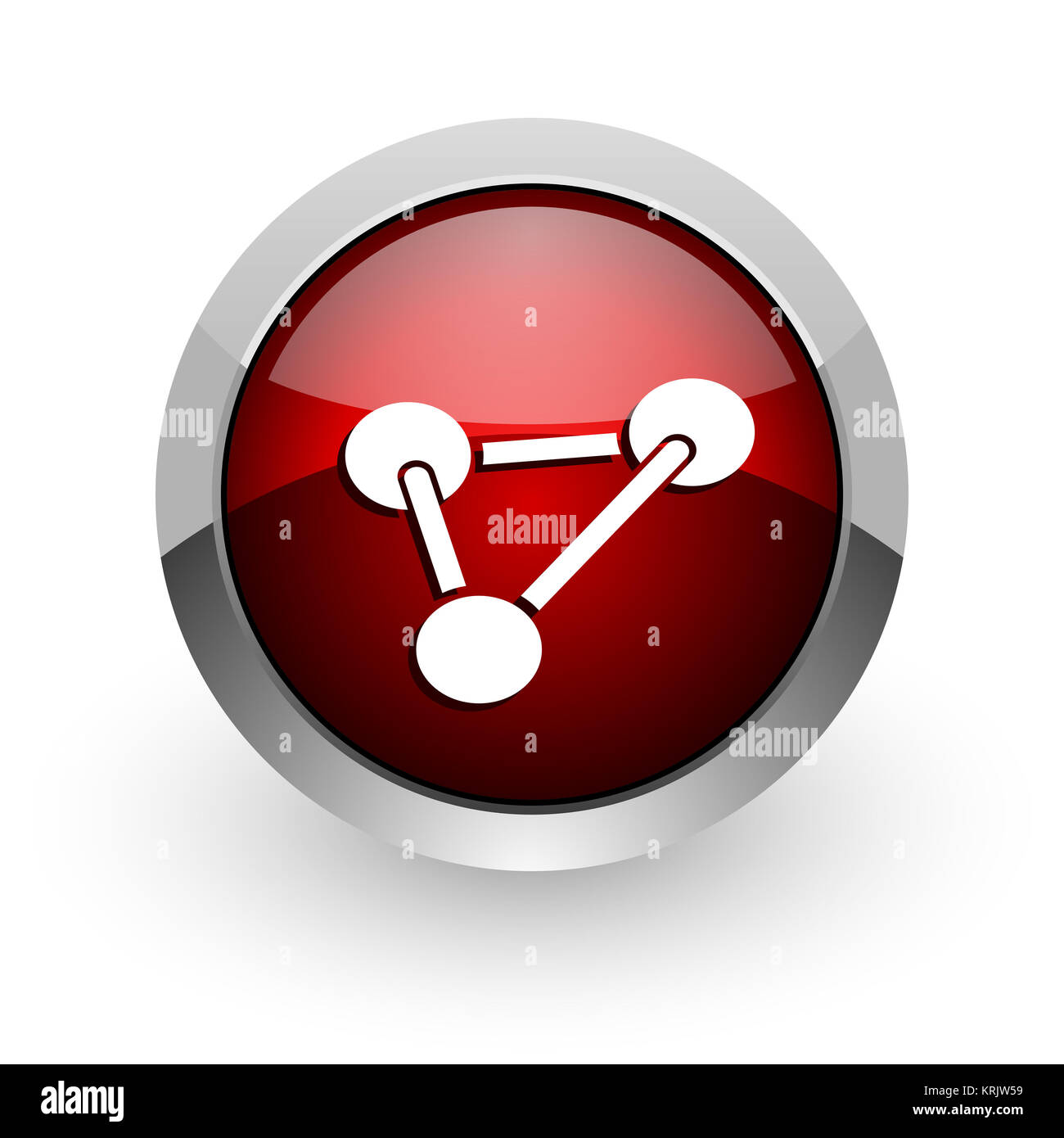 chemistry red circle web glossy icon Stock Photo - Alamy