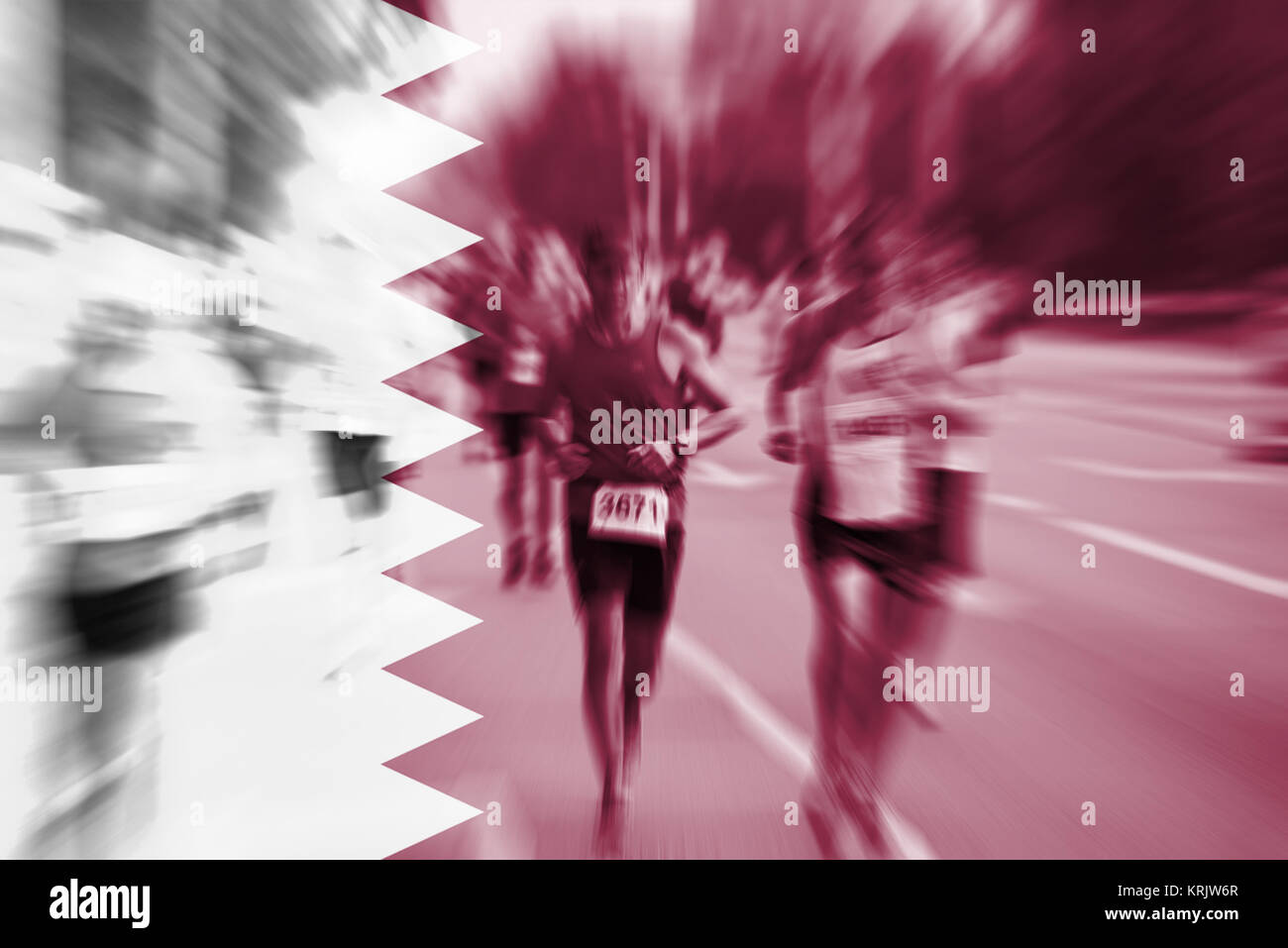 Qatar national flag being hi-res stock photography and images - Alamy