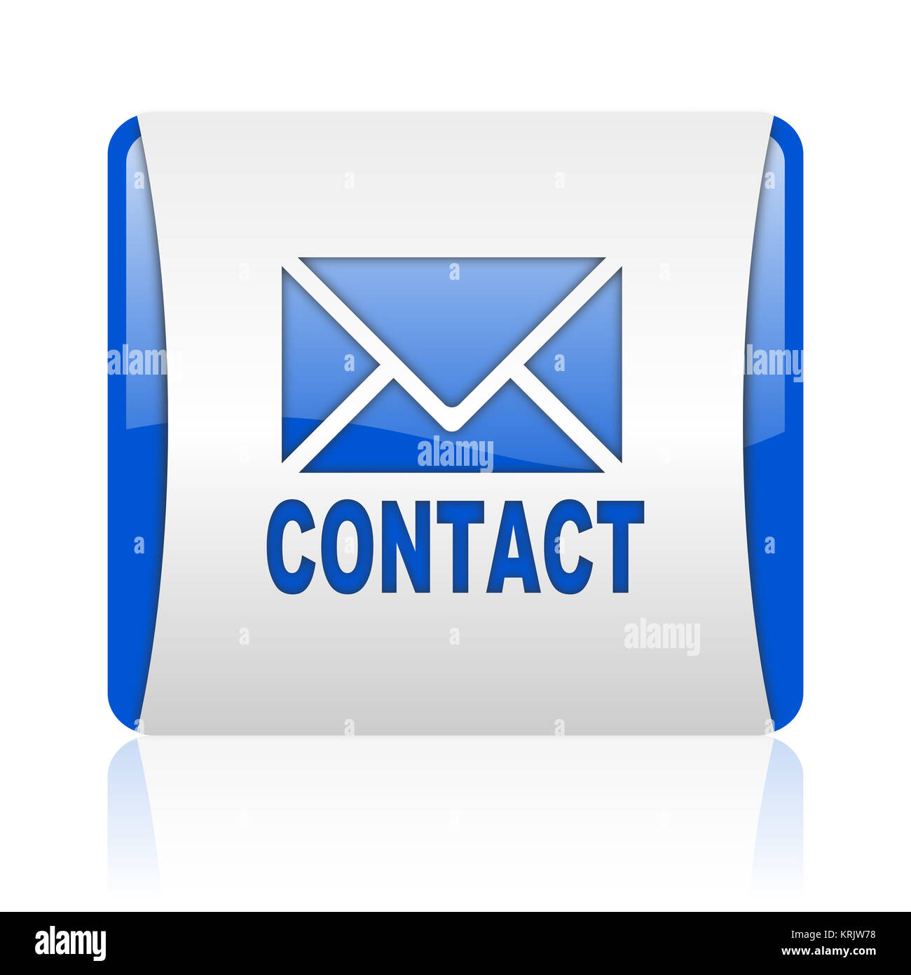 contact blue square web glossy icon Stock Photo - Alamy