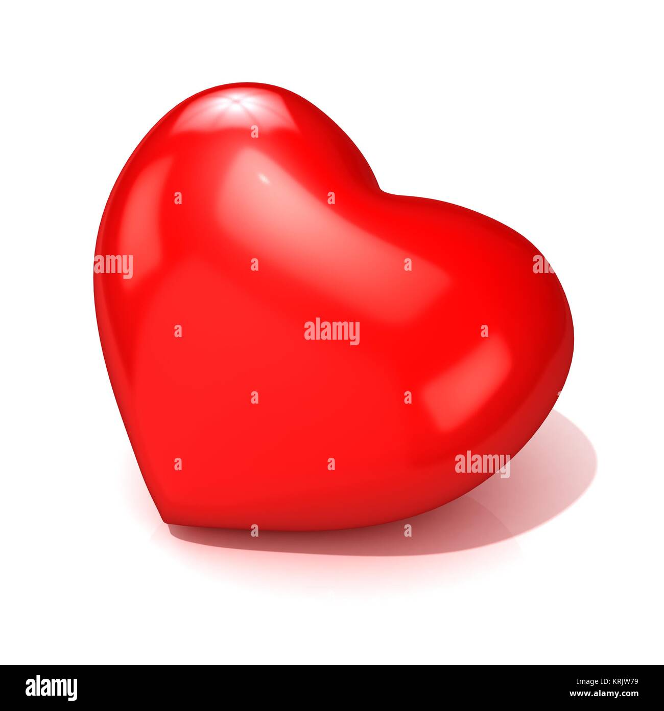 Big red heart. 3D Stock Photo - Alamy