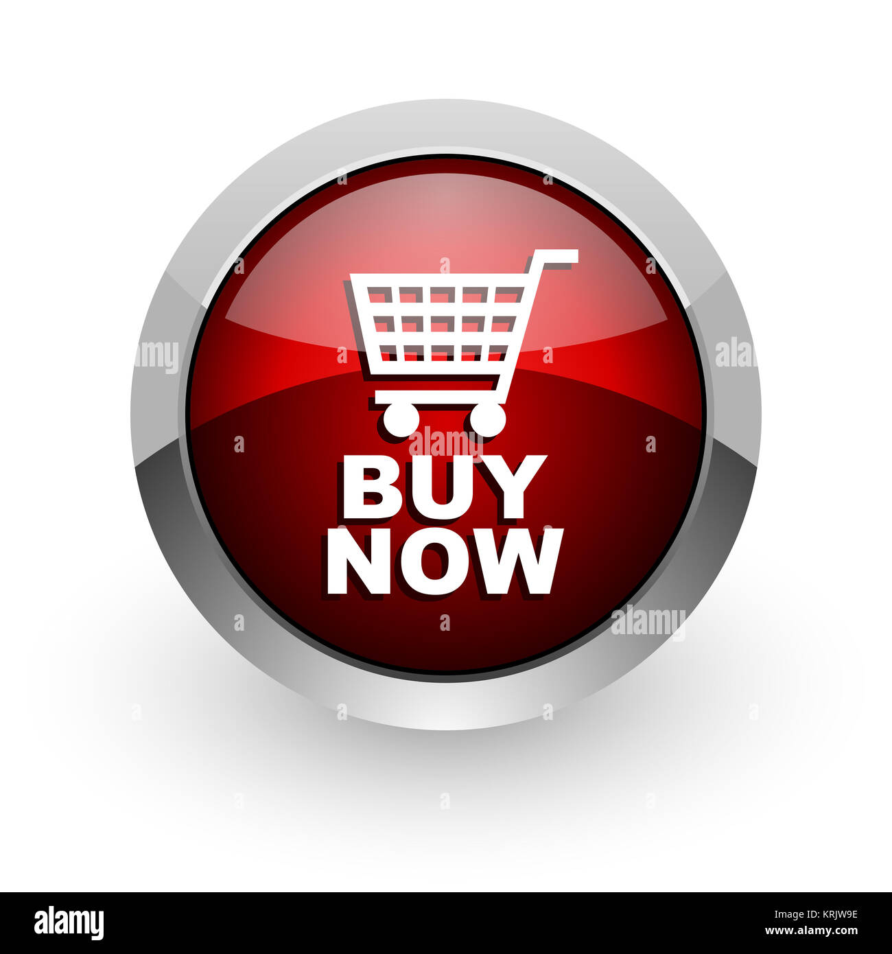 download red circle web glossy icon Stock Photo - Alamy