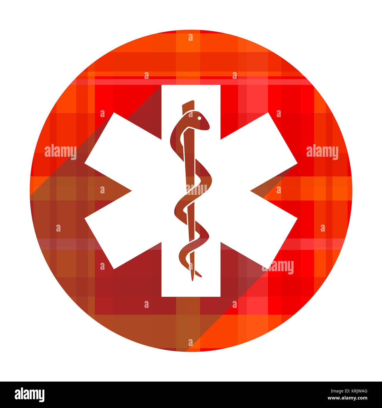emergency red flat icon isolated Stock Photo - Alamy