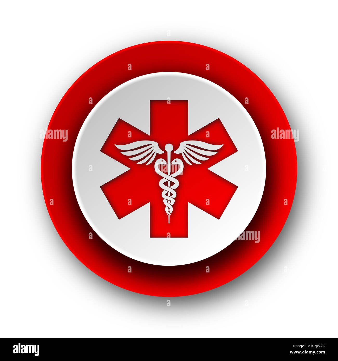 emergency red modern web icon on white background Stock Photo - Alamy