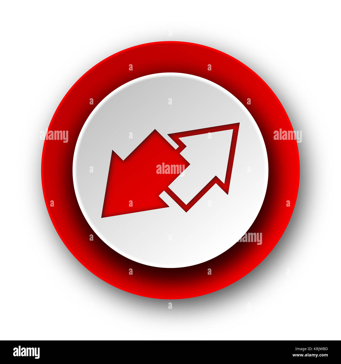 exchange red modern web icon on white background Stock Photo - Alamy