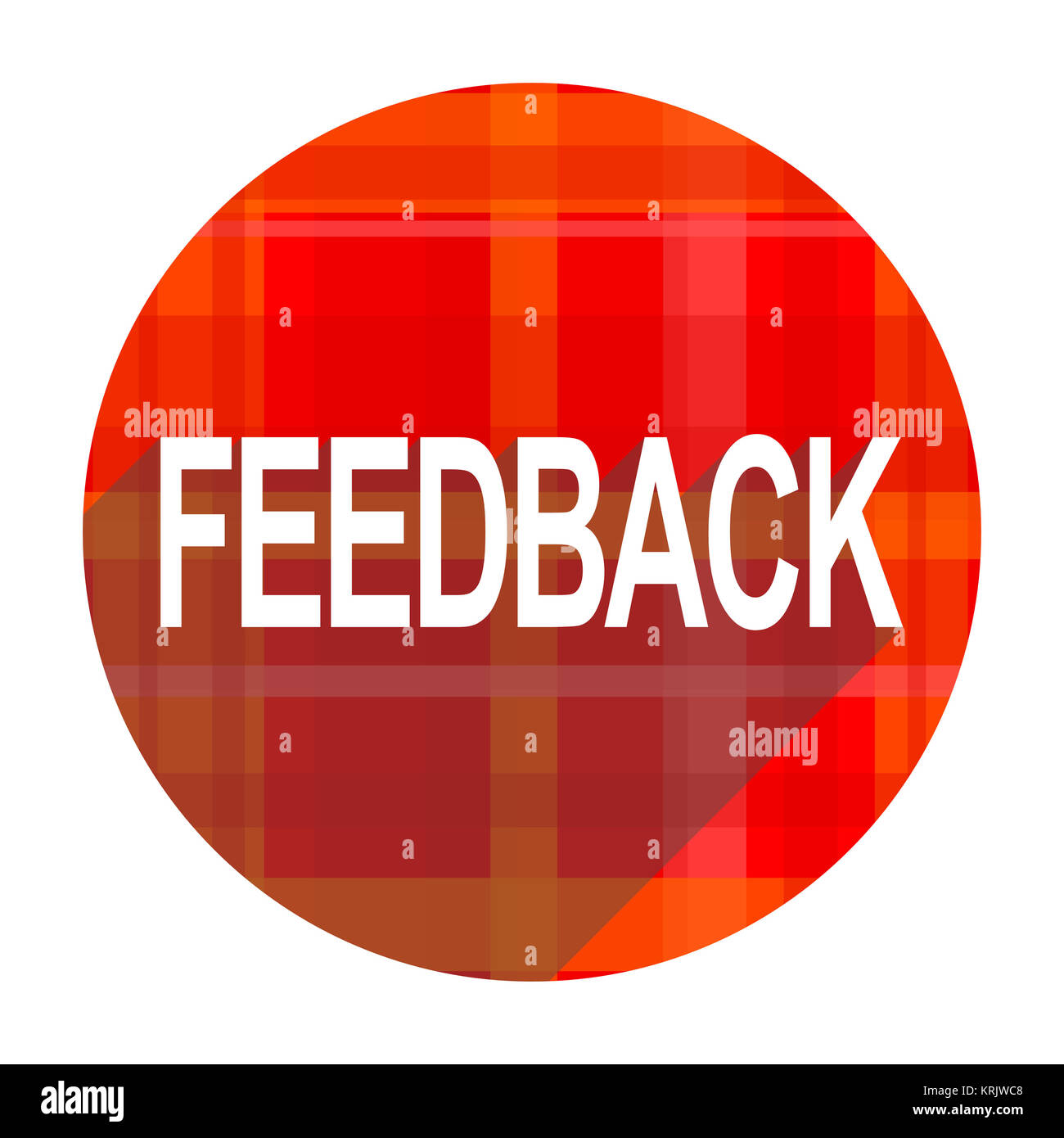 feedback red flat icon isolated Stock Photo - Alamy
