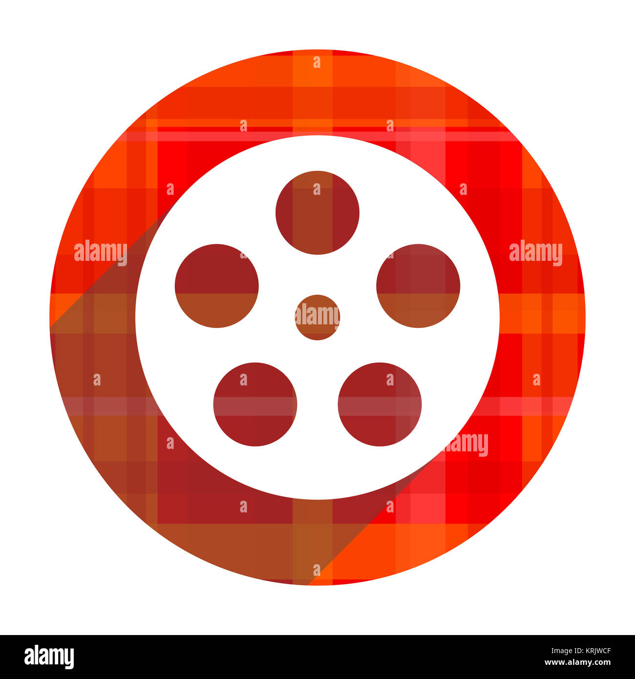 film red flat icon isolated Stock Photo - Alamy