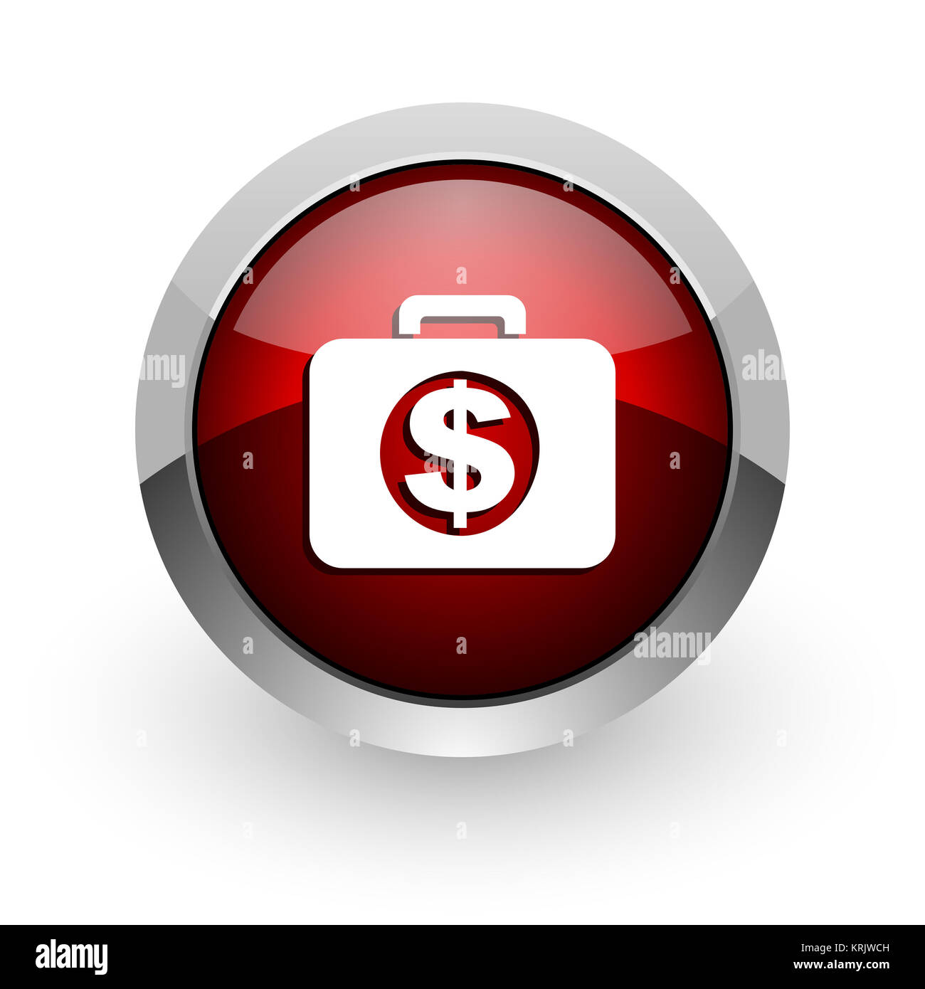 financial red circle web glossy icon Stock Photo - Alamy