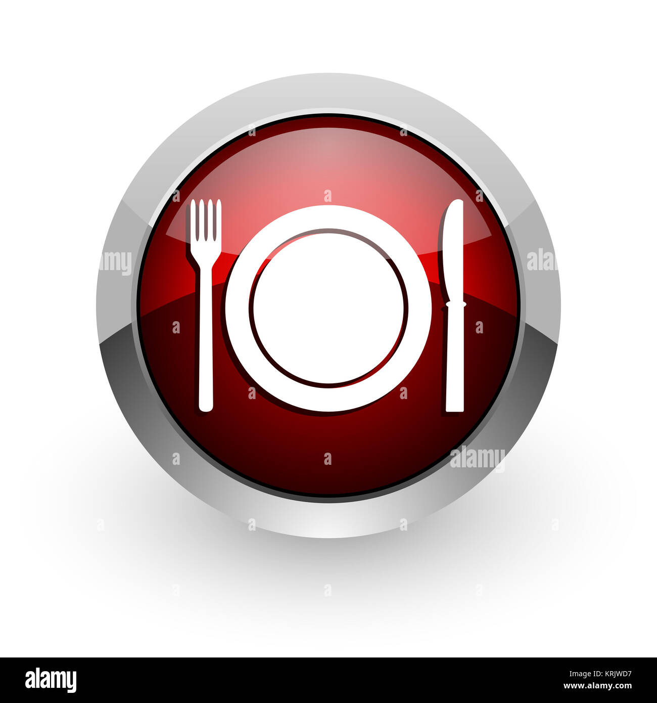 food red circle web glossy icon Stock Photo - Alamy