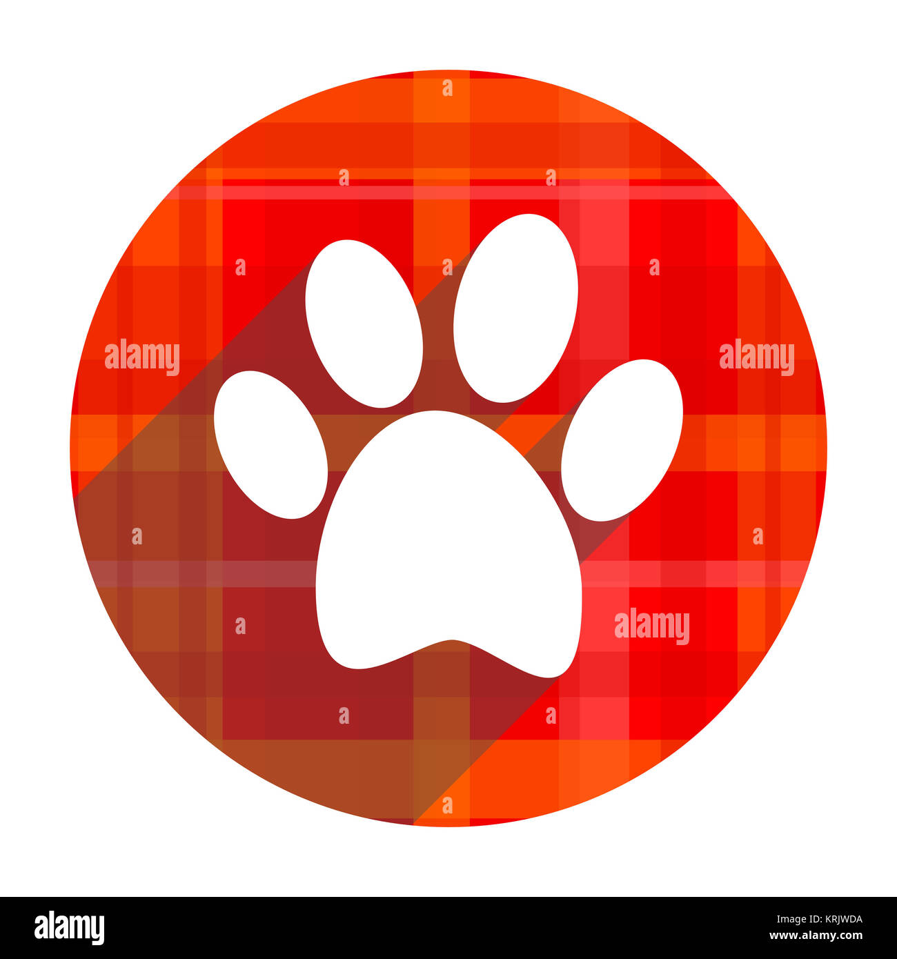 foot red flat icon isolated Stock Photo - Alamy