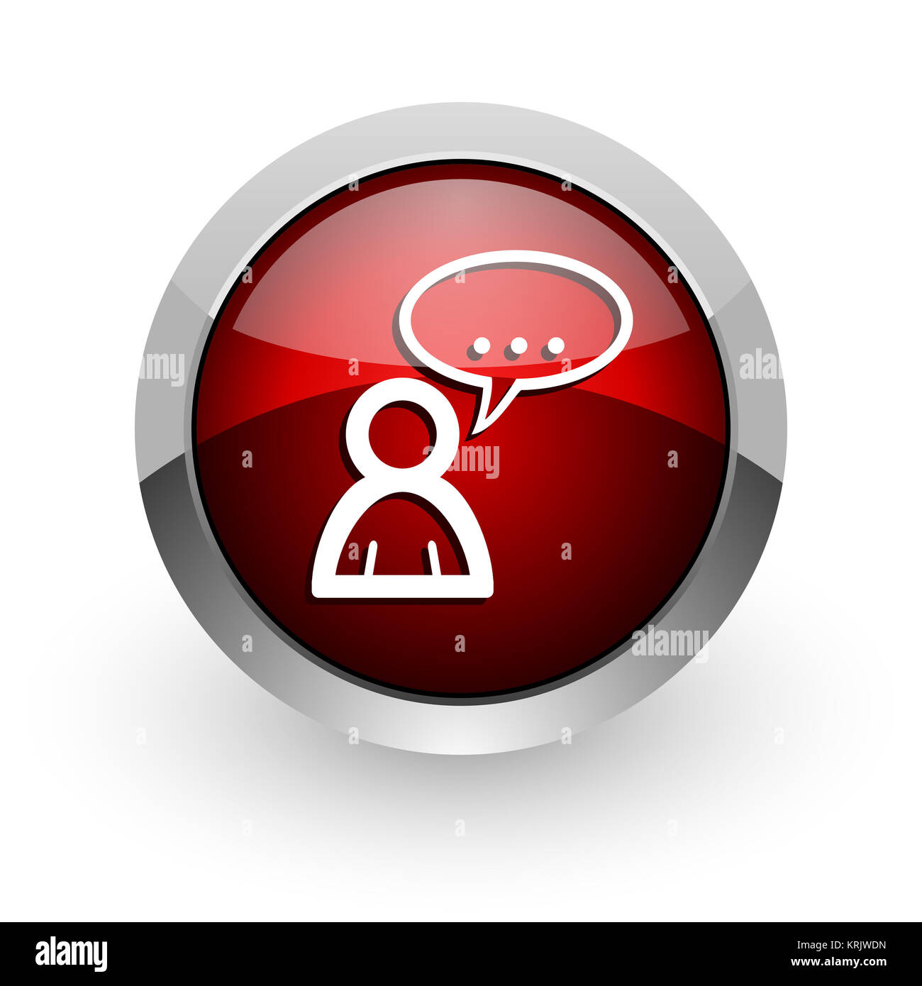 forum red circle web glossy icon Stock Photo - Alamy