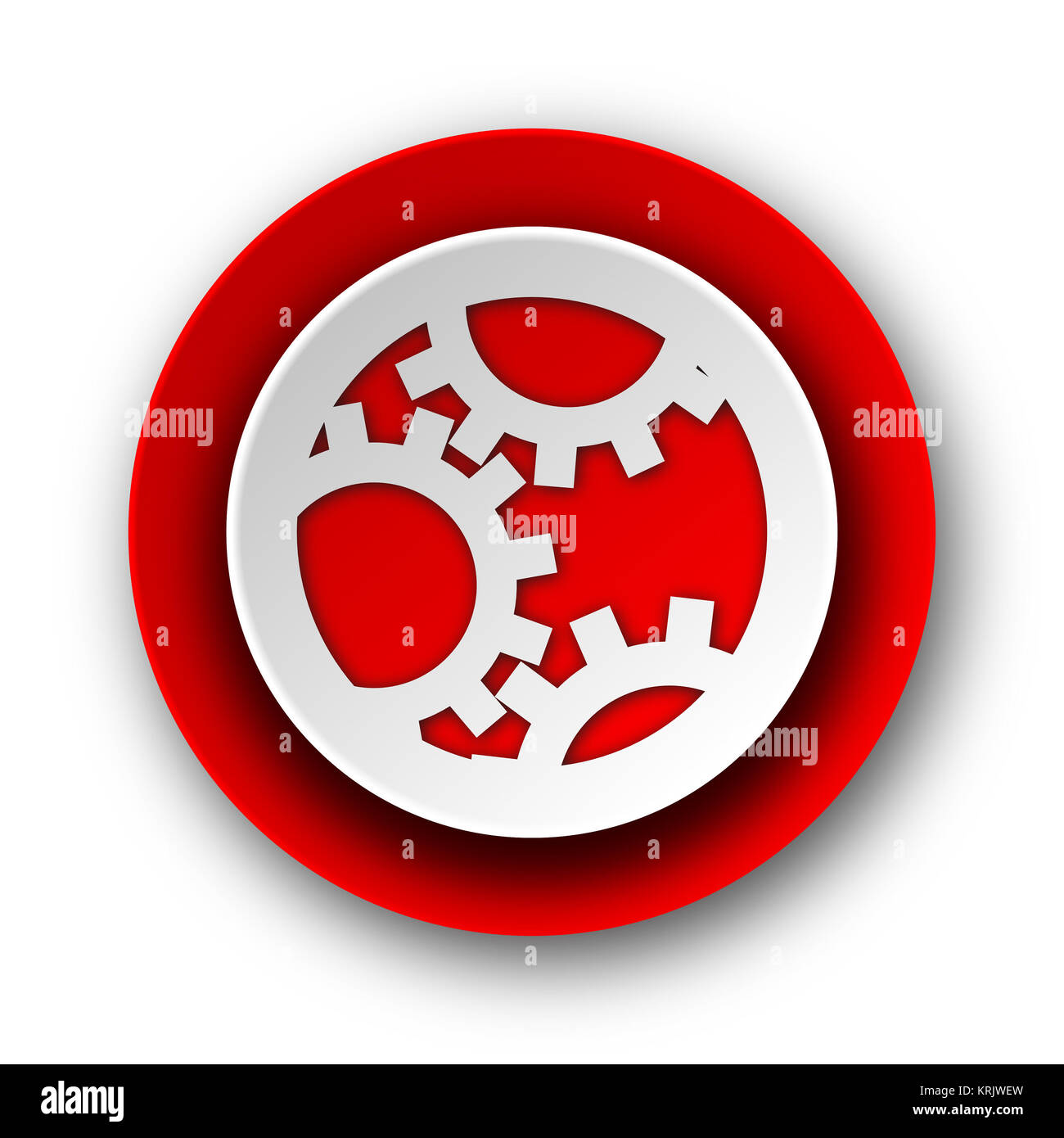 gear red modern web icon on white background Stock Photo - Alamy