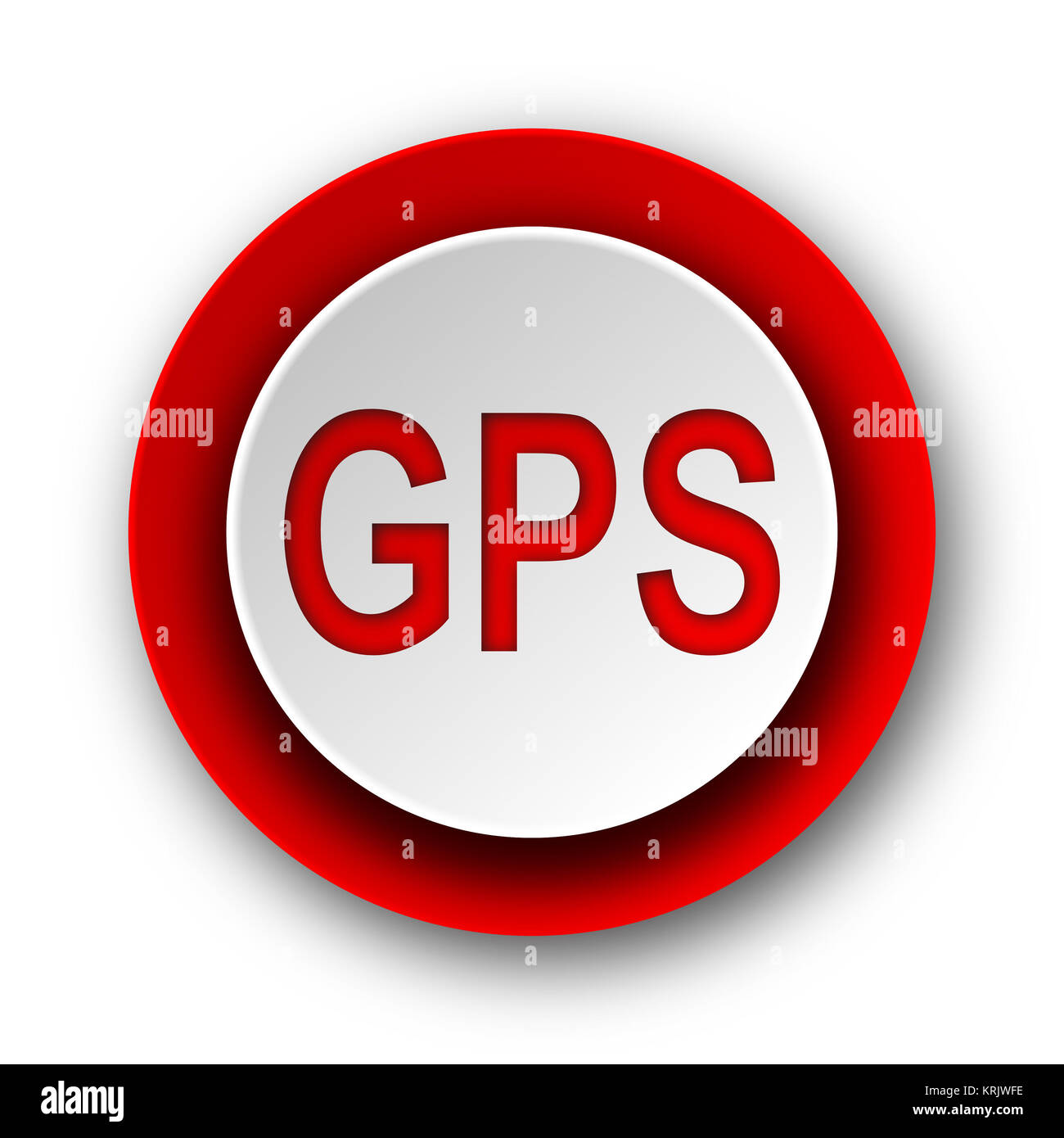 gps red modern web icon on white background Stock Photo - Alamy