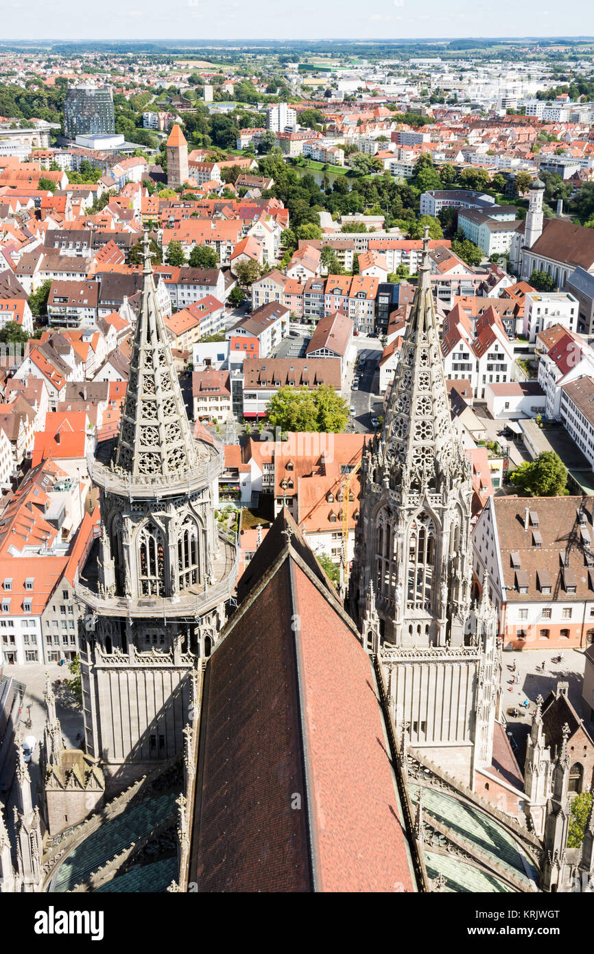 Aerial view over the city of Ulm Stock Photo - Alamy