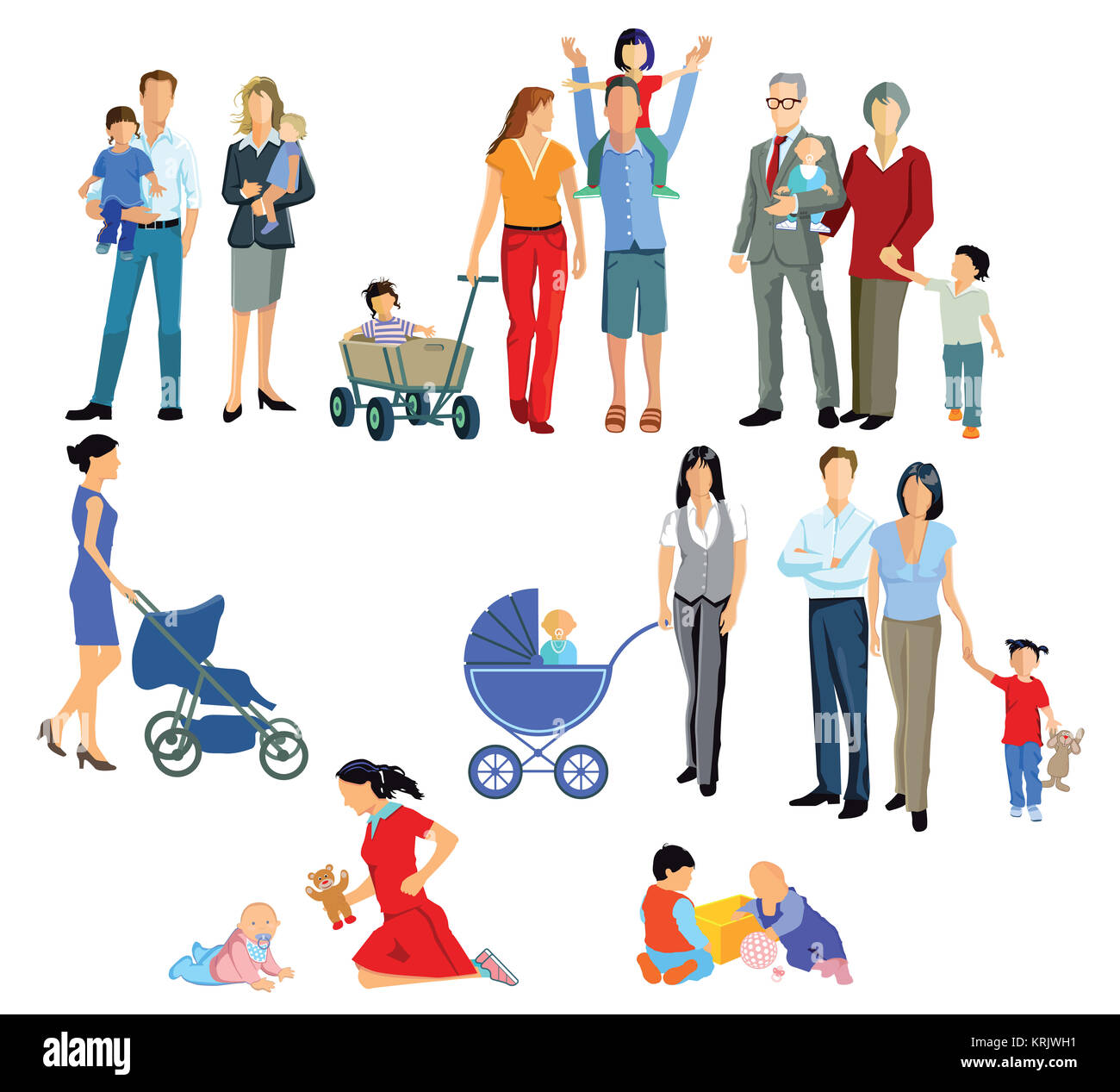 baby with parents generation Stock Photo - Alamy