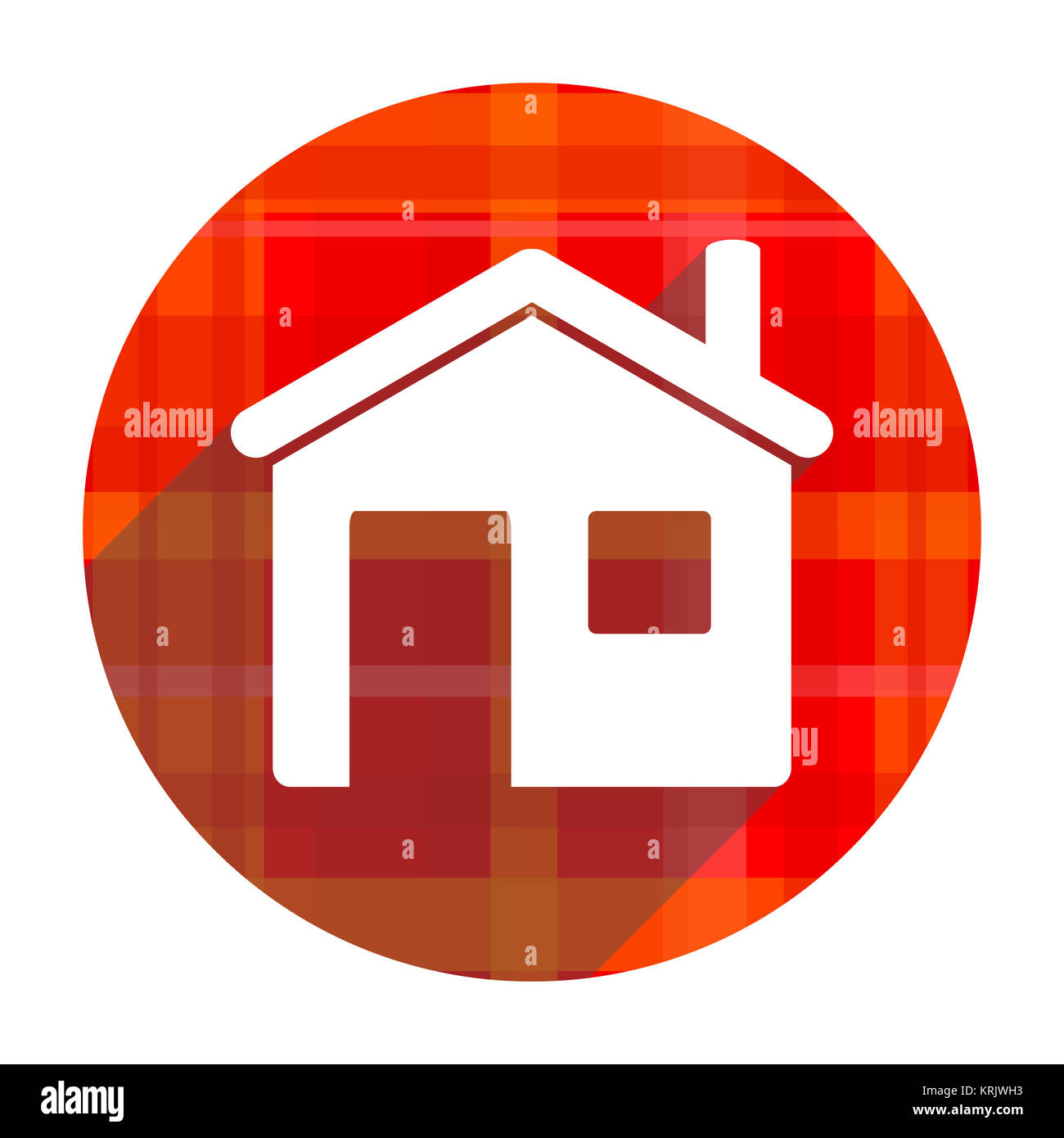 house red flat icon isolated Stock Photo - Alamy