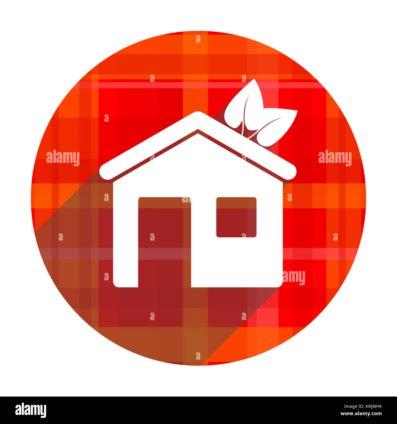 house red flat icon isolated Stock Photo - Alamy