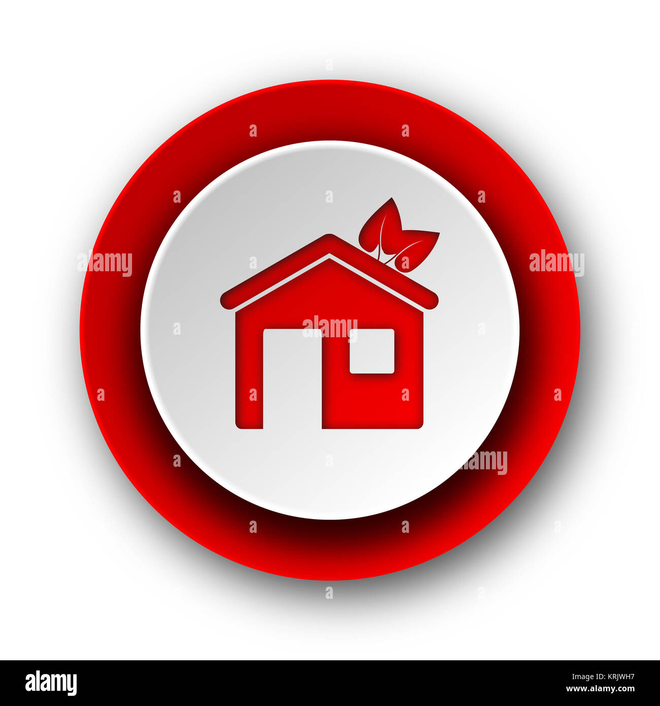 house red modern web icon on white background Stock Photo - Alamy