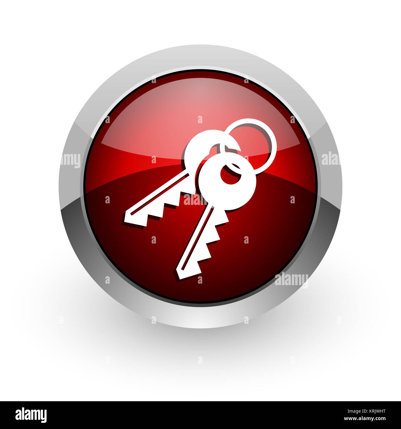 keys red circle web glossy icon Stock Photo - Alamy