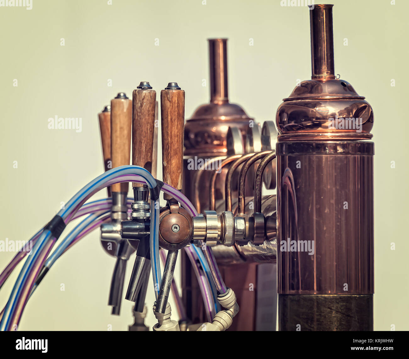 Draught beer taps Stock Photo - Alamy