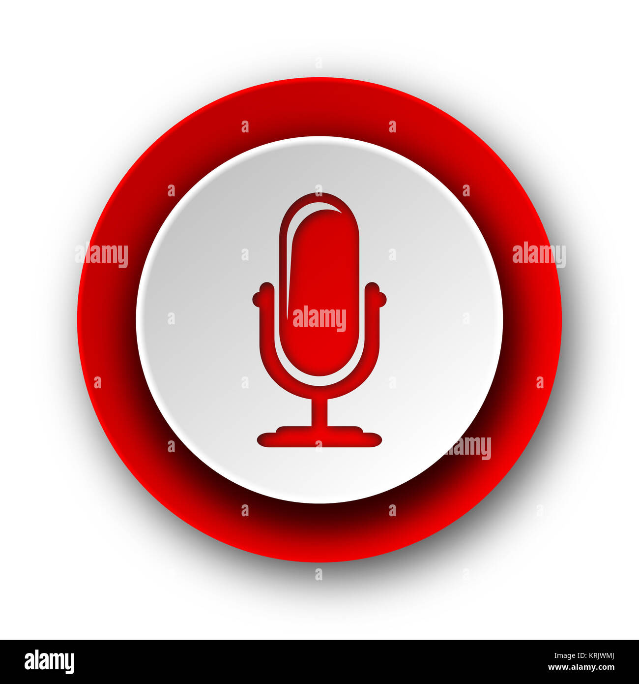 microphone red modern web icon on white background Stock Photo - Alamy