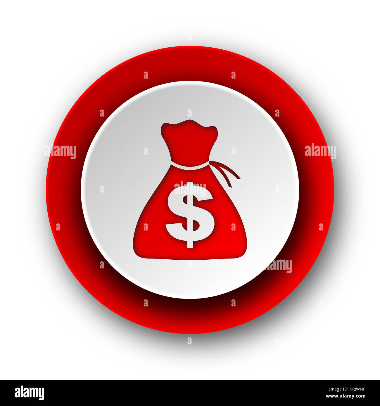 money red modern web icon on white background Stock Photo - Alamy