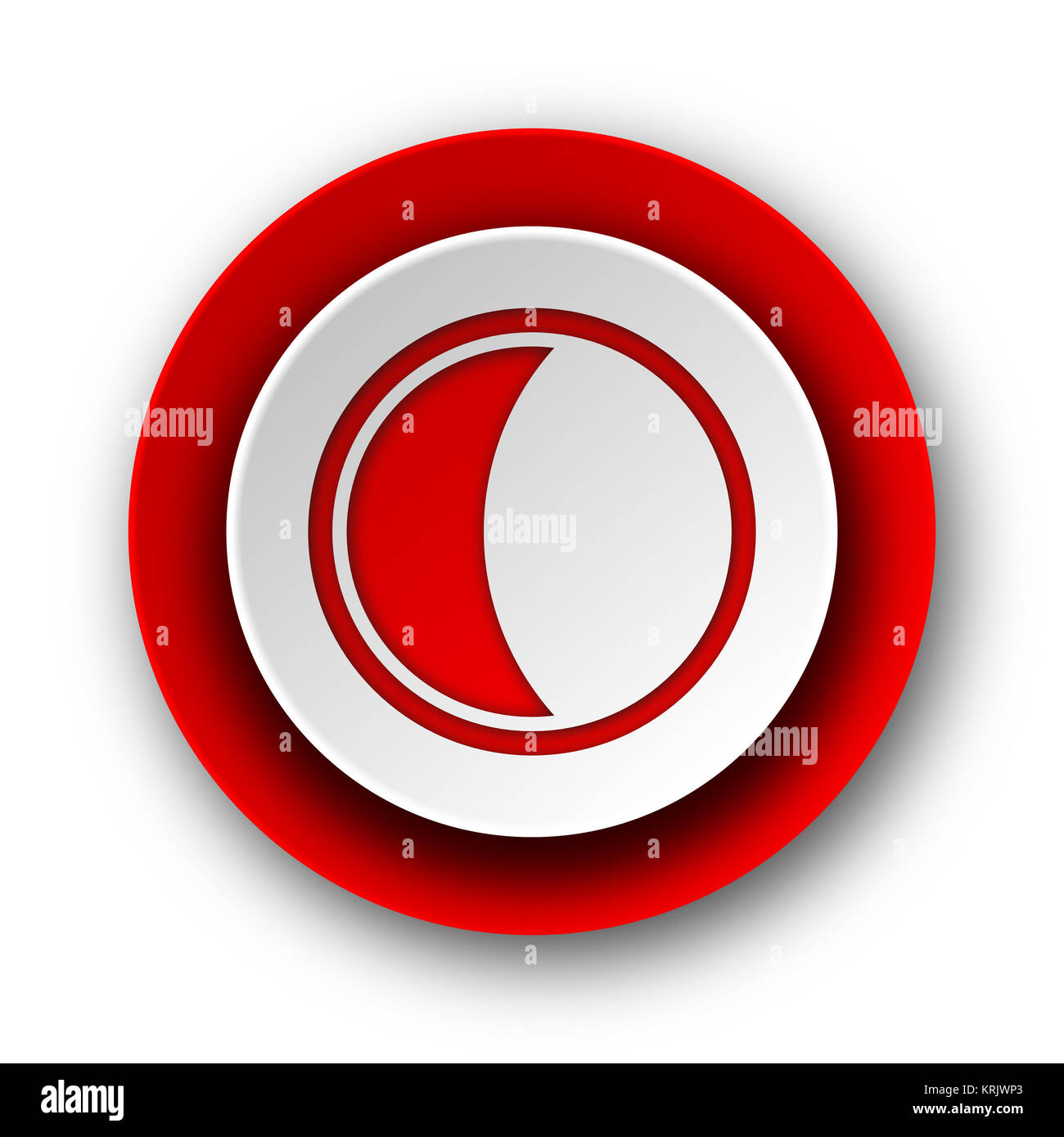 moon red modern web icon on white background Stock Photo - Alamy