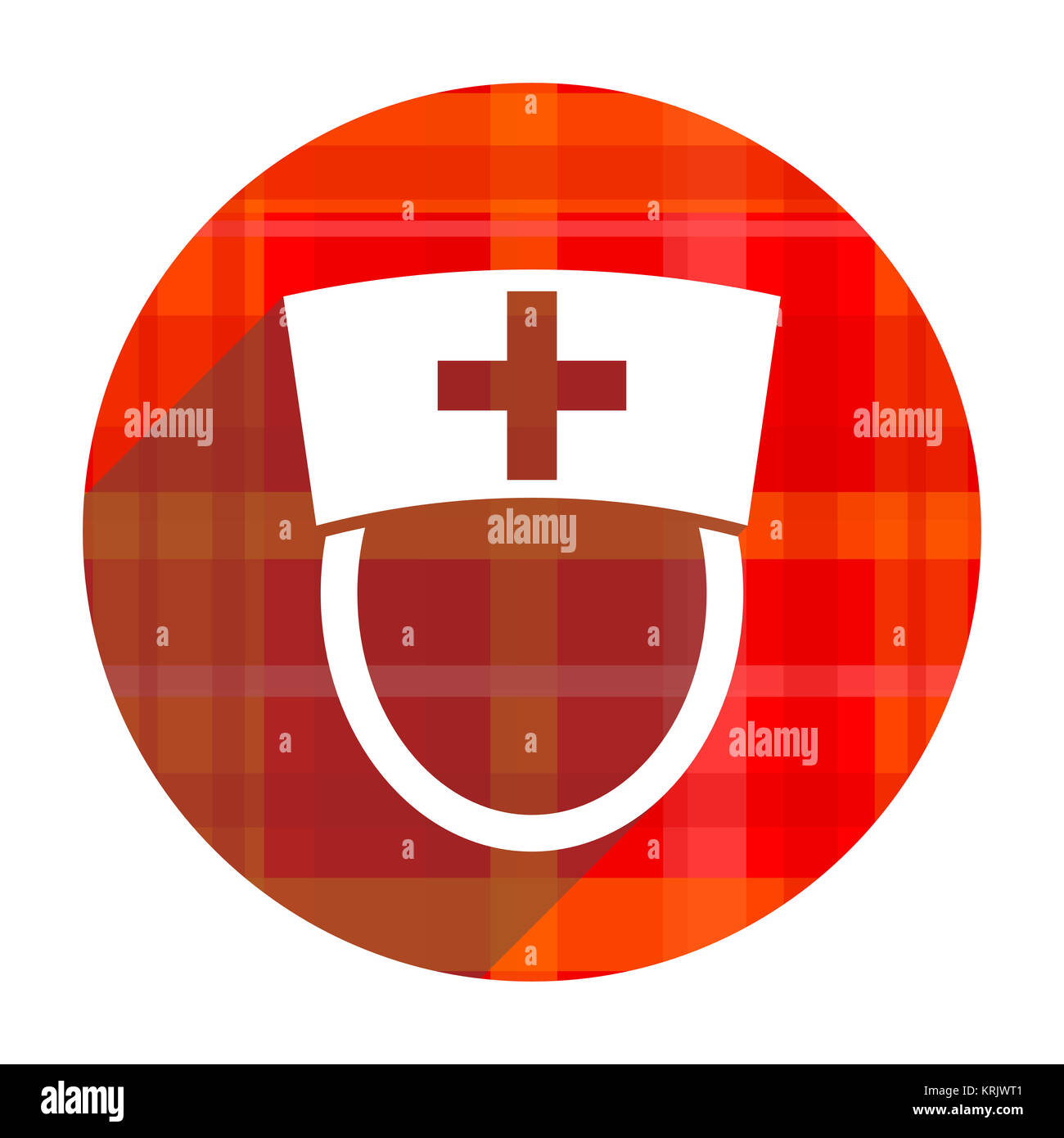nurse red flat icon isolated Stock Photo - Alamy