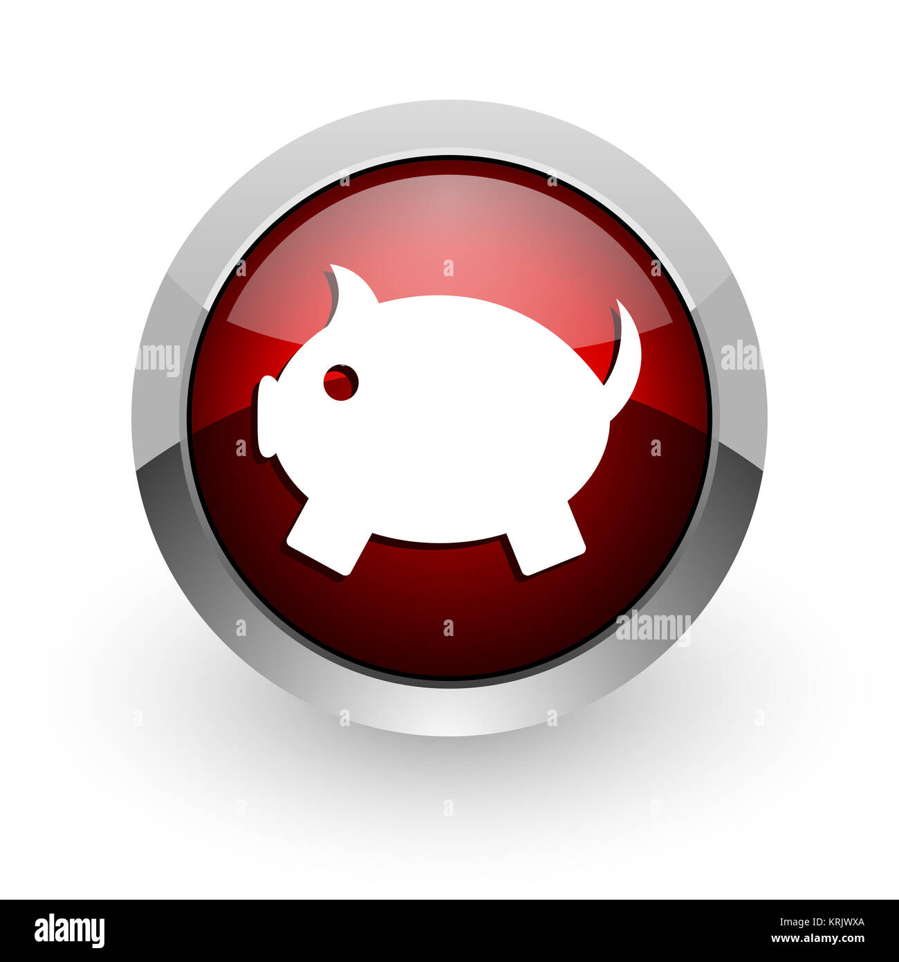 Piggy bank glossy web Cut Out Stock Images & Pictures - Alamy
