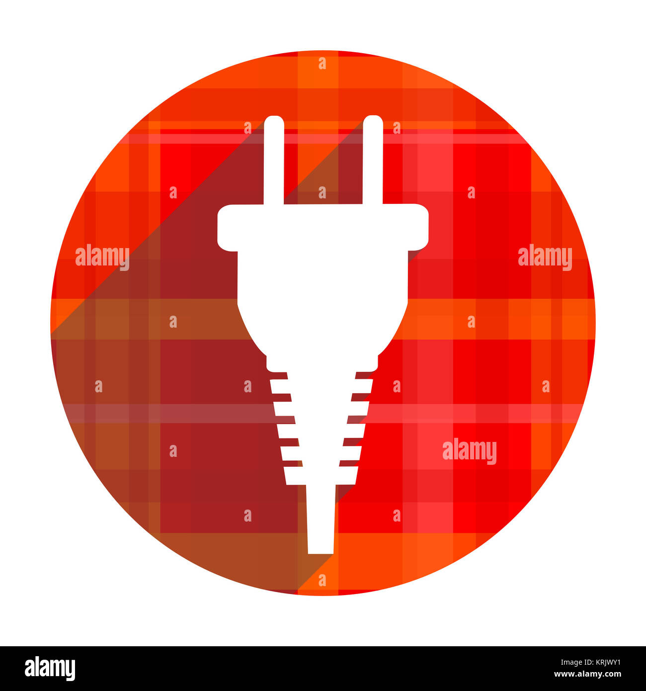 plug red flat icon isolated Stock Photo - Alamy