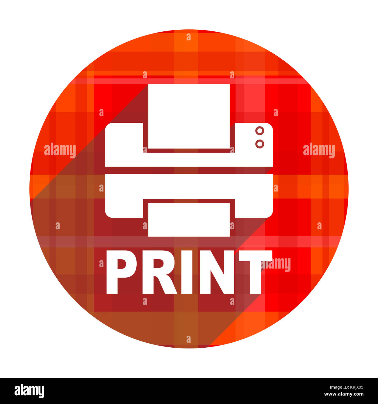 printer red flat icon isolated Stock Photo - Alamy