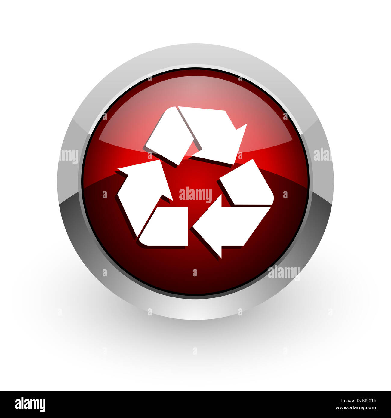 Glossy recycle symbol button icon hi-res stock photography and images - Alamy