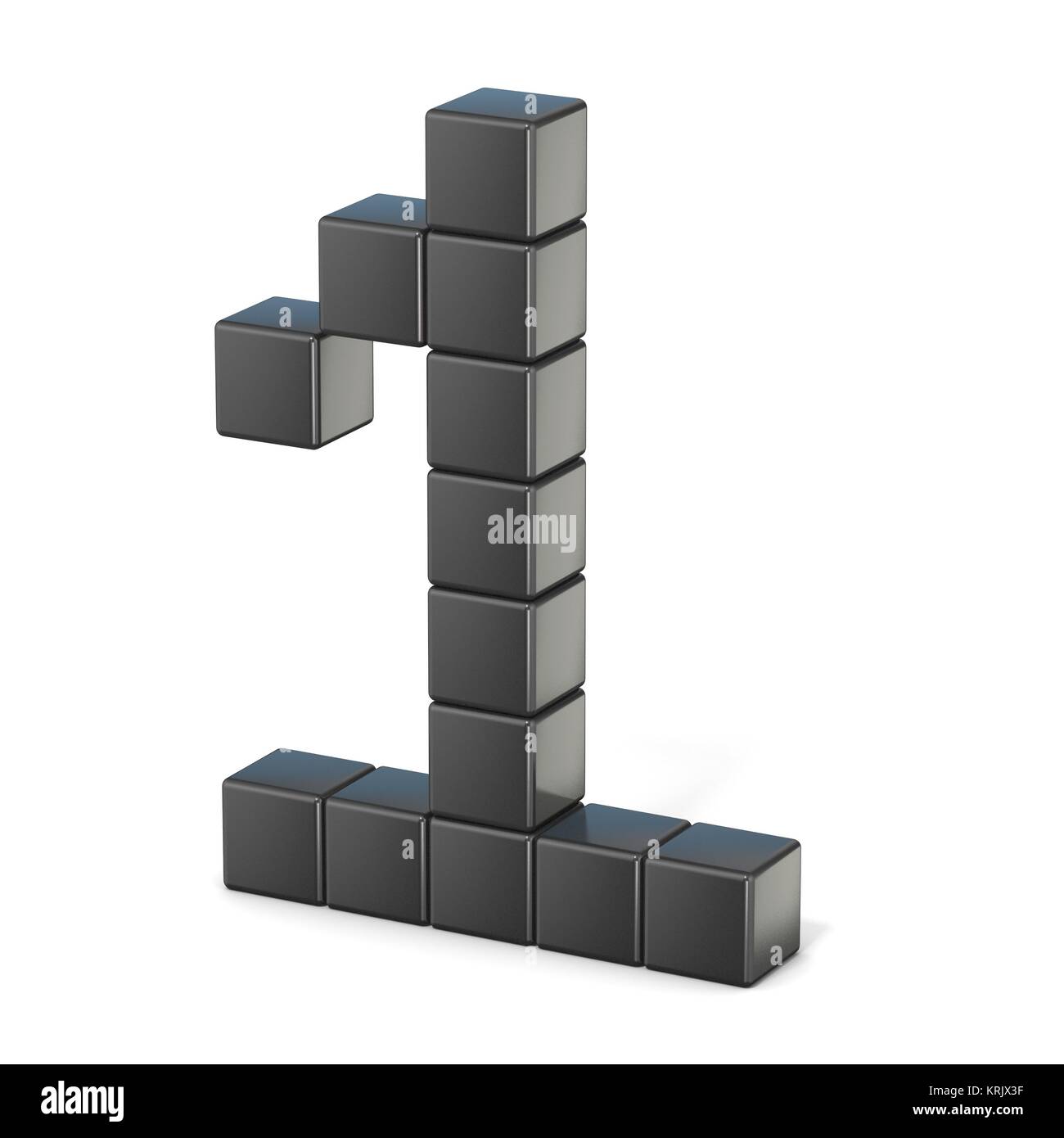 8 bit font. Number 1. 3D Stock Photo - Alamy