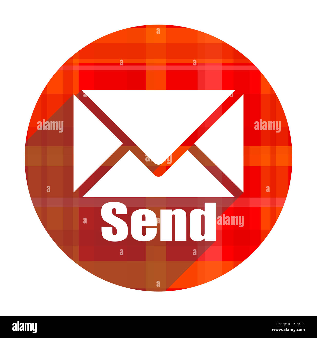 send red flat icon isolated Stock Photo - Alamy