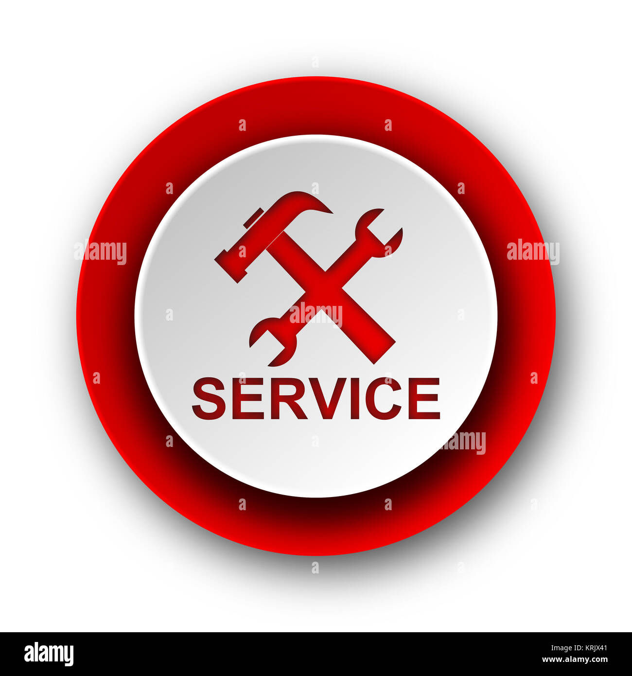 service red modern web icon on white background Stock Photo - Alamy