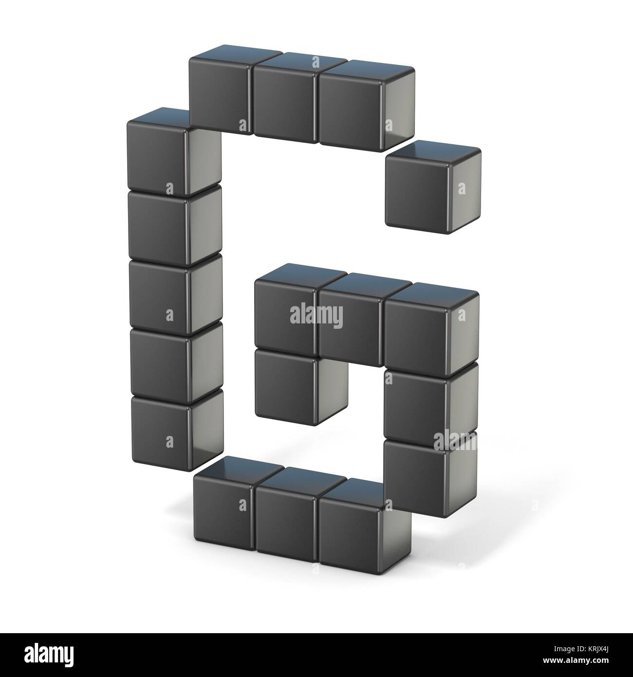 8 bit font. Capital letter G. 3D Stock Photo - Alamy