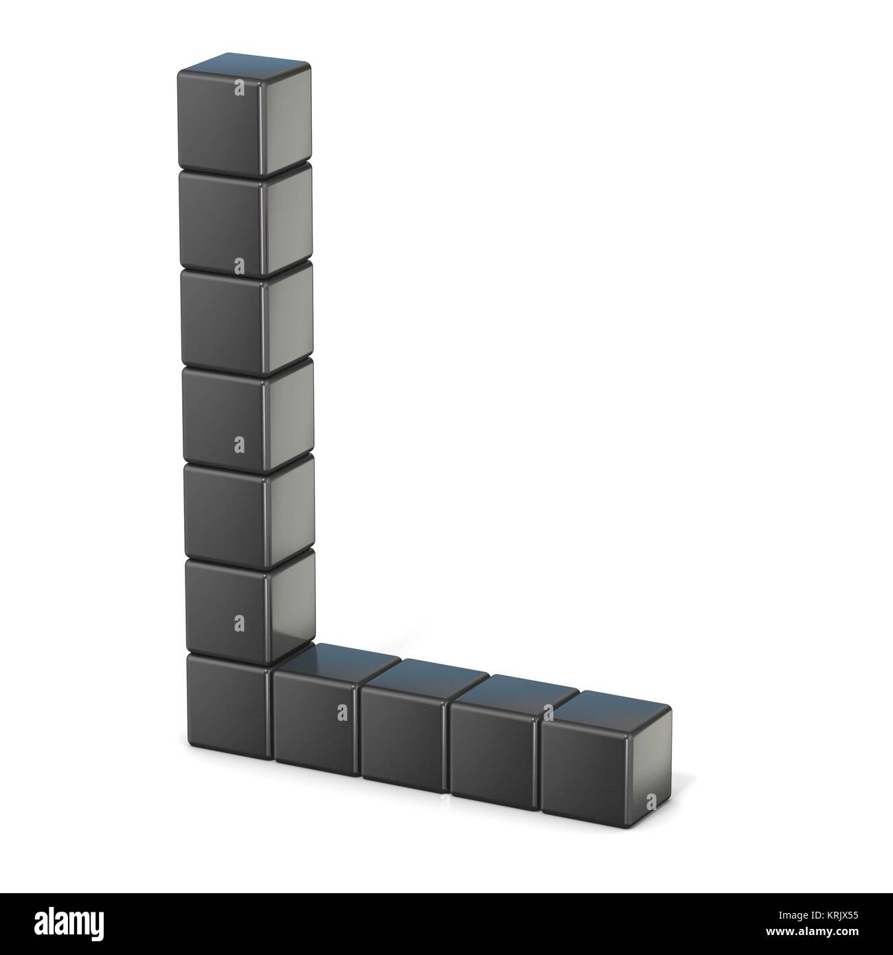 8 bit font. Capital letter L. 3D Stock Photo - Alamy