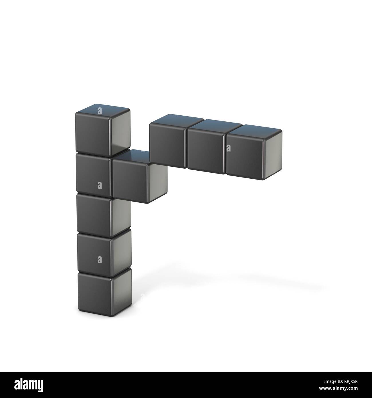 8 bit font. Lowercase letter R. 3D Stock Photo - Alamy