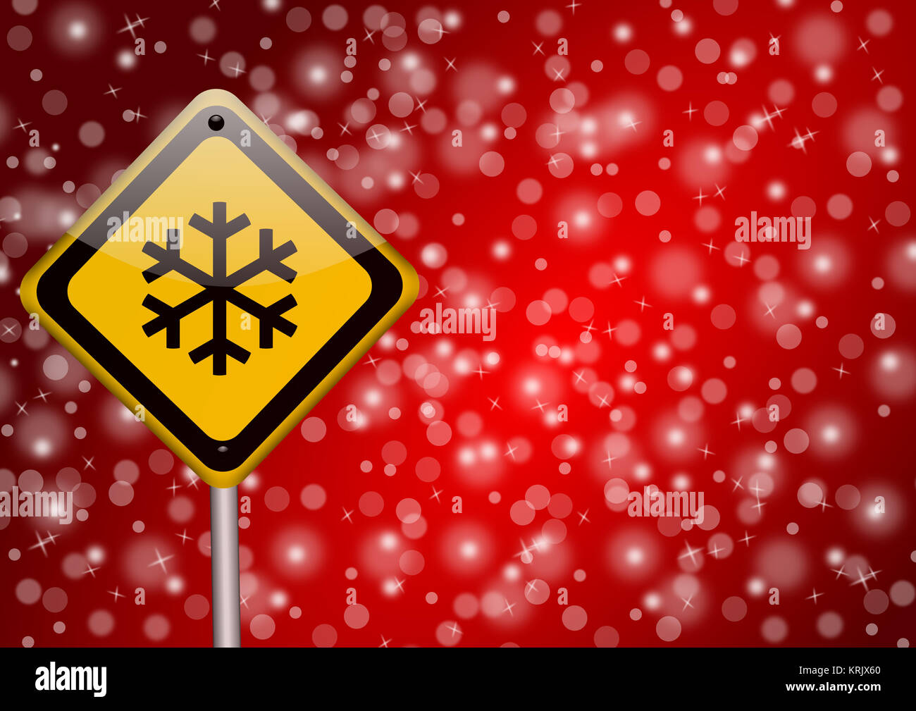 snow - road sign Stock Photo - Alamy