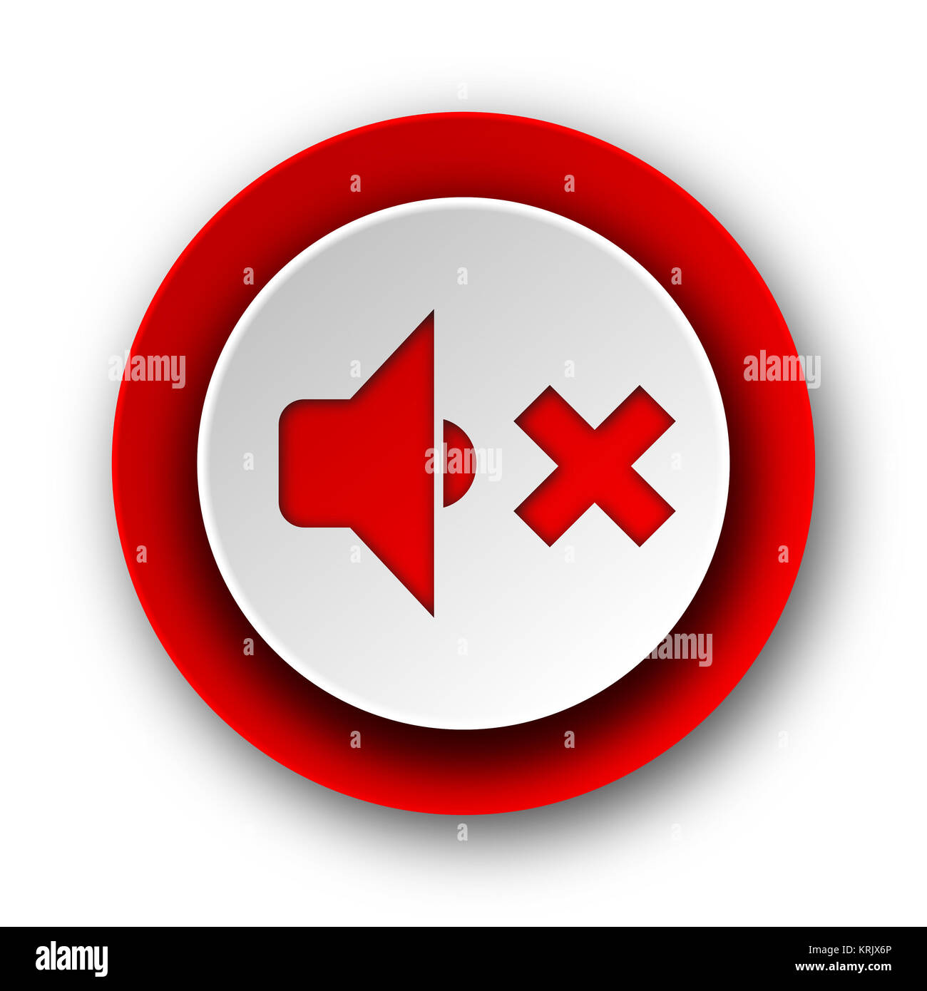 speaker volume red modern web icon on white background Stock Photo - Alamy