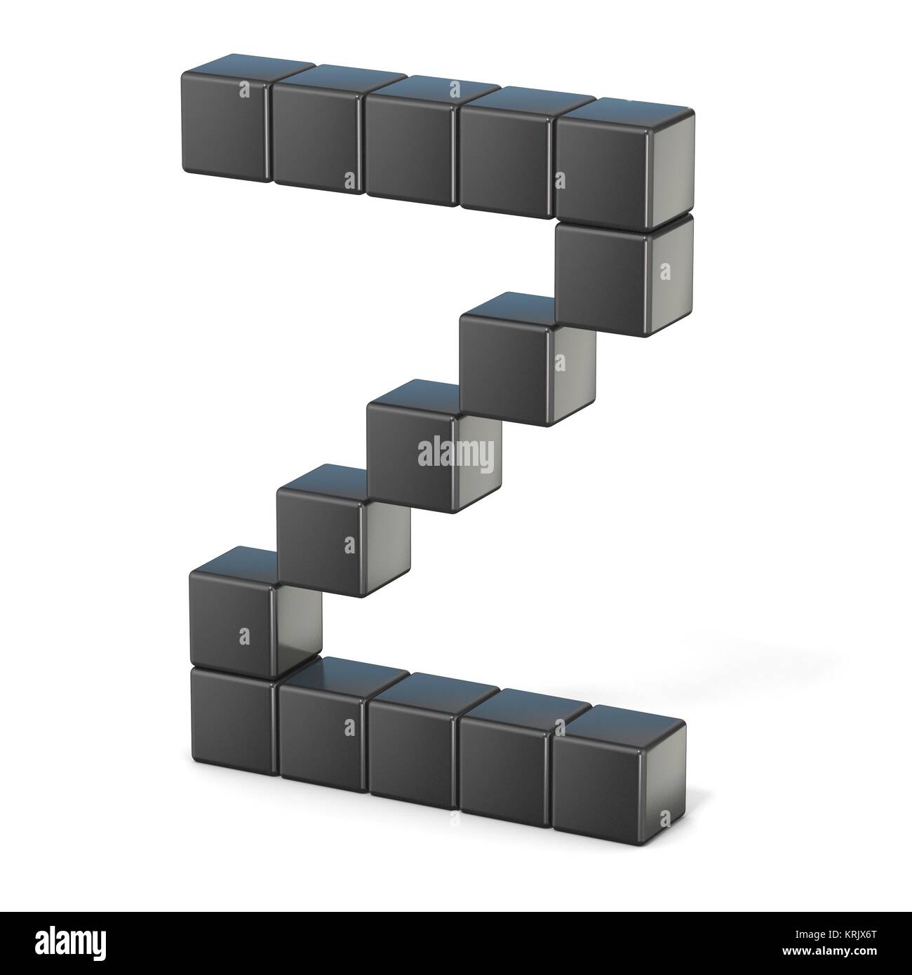 8 bit font. Capital letter Z. 3D Stock Photo - Alamy