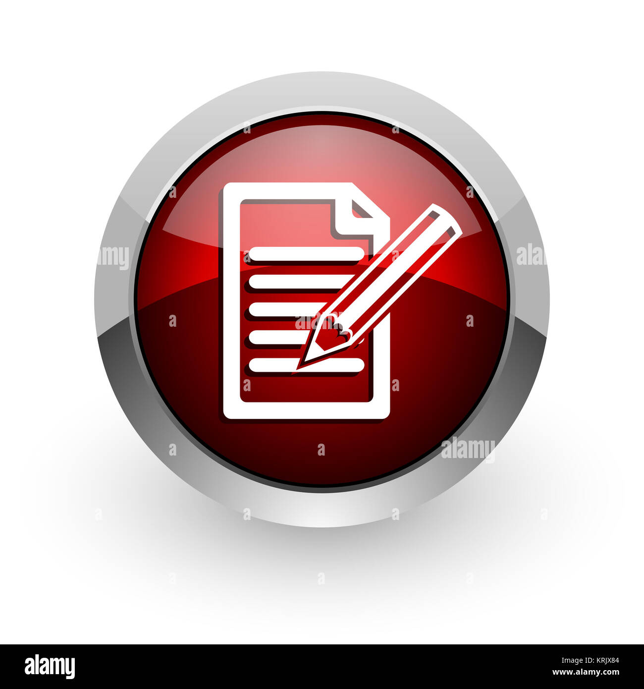 subscribe red circle web glossy icon Stock Photo - Alamy