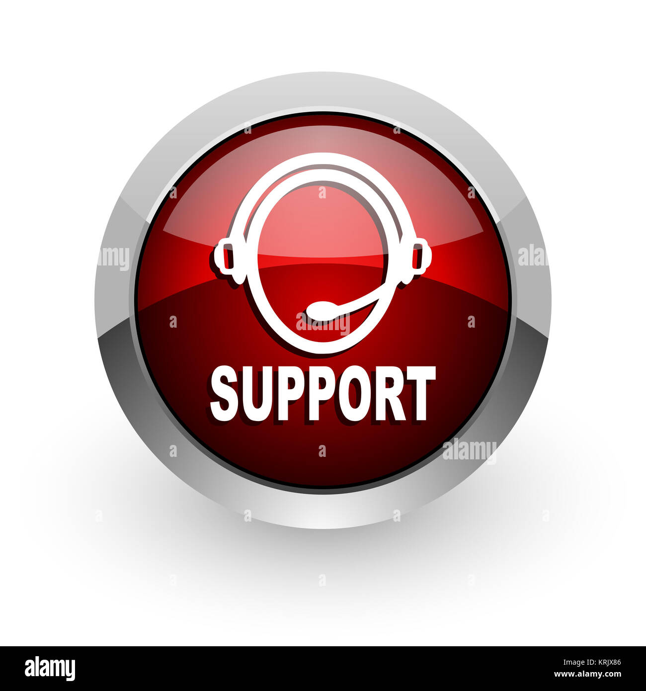 support red circle web glossy icon Stock Photo - Alamy