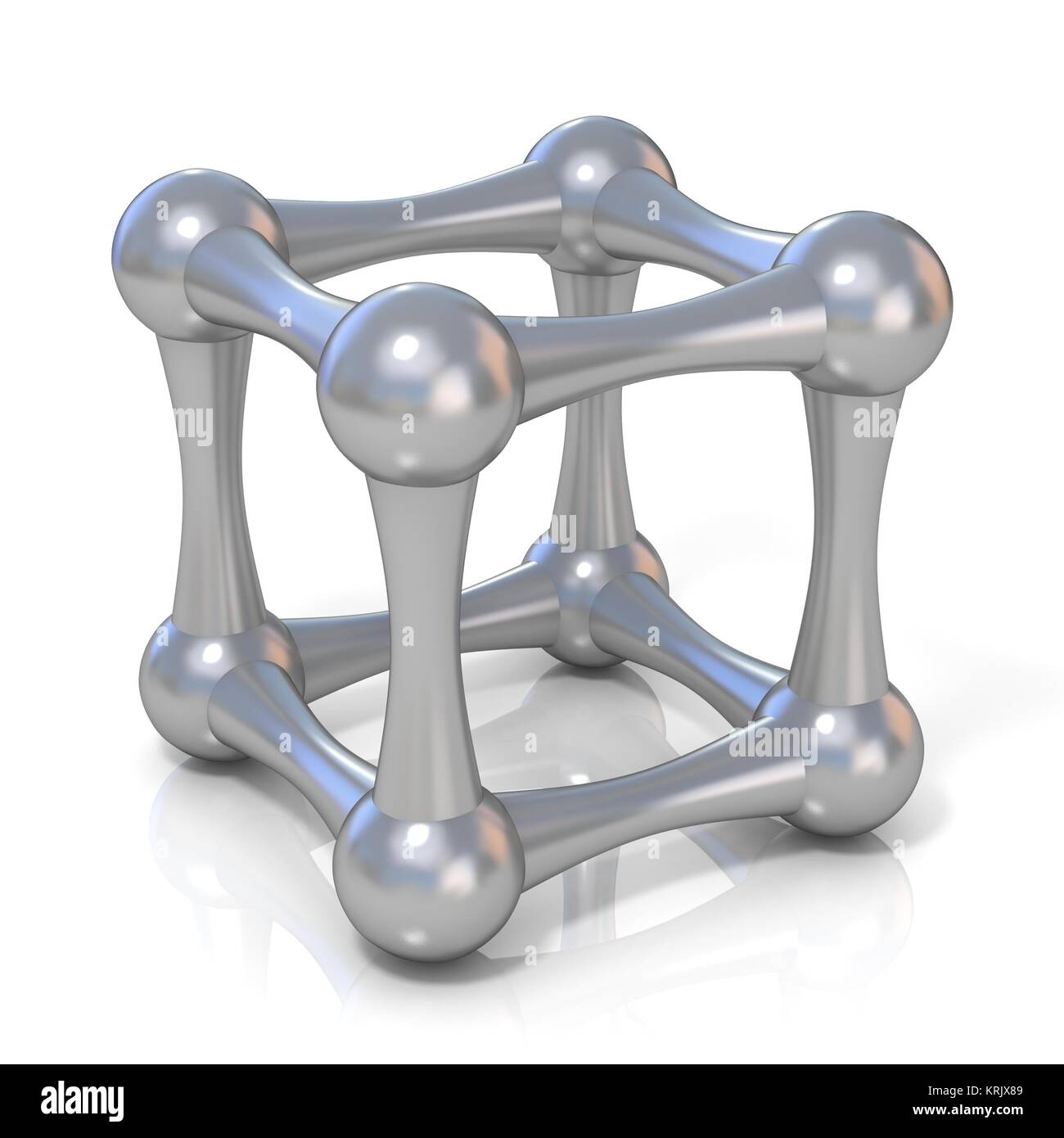 Metal lattice cube. Side view. 3D Stock Photo - Alamy