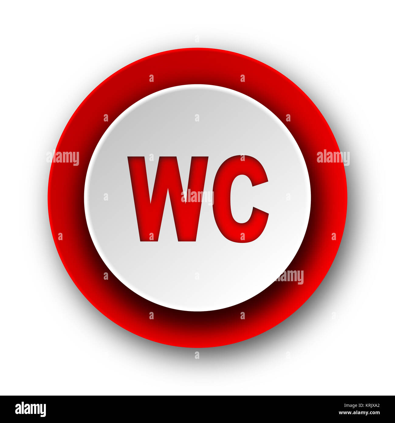 toilet red modern web icon on white background Stock Photo - Alamy