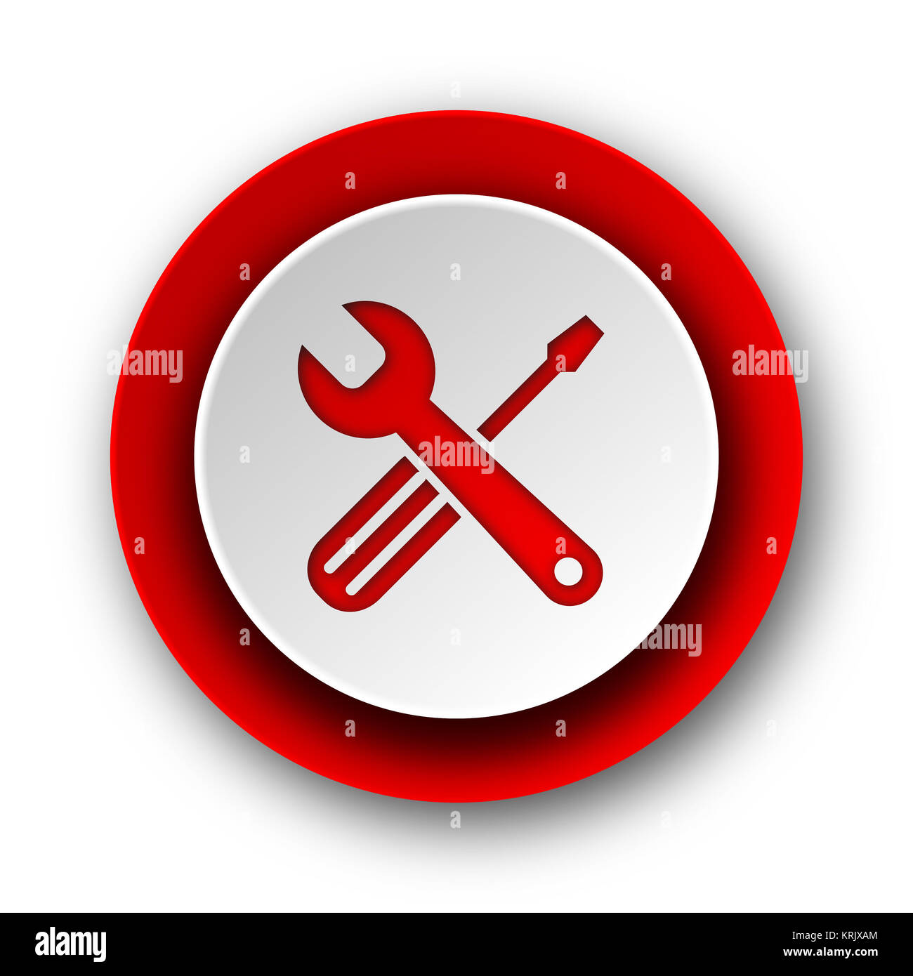 tools red modern web icon on white background Stock Photo - Alamy