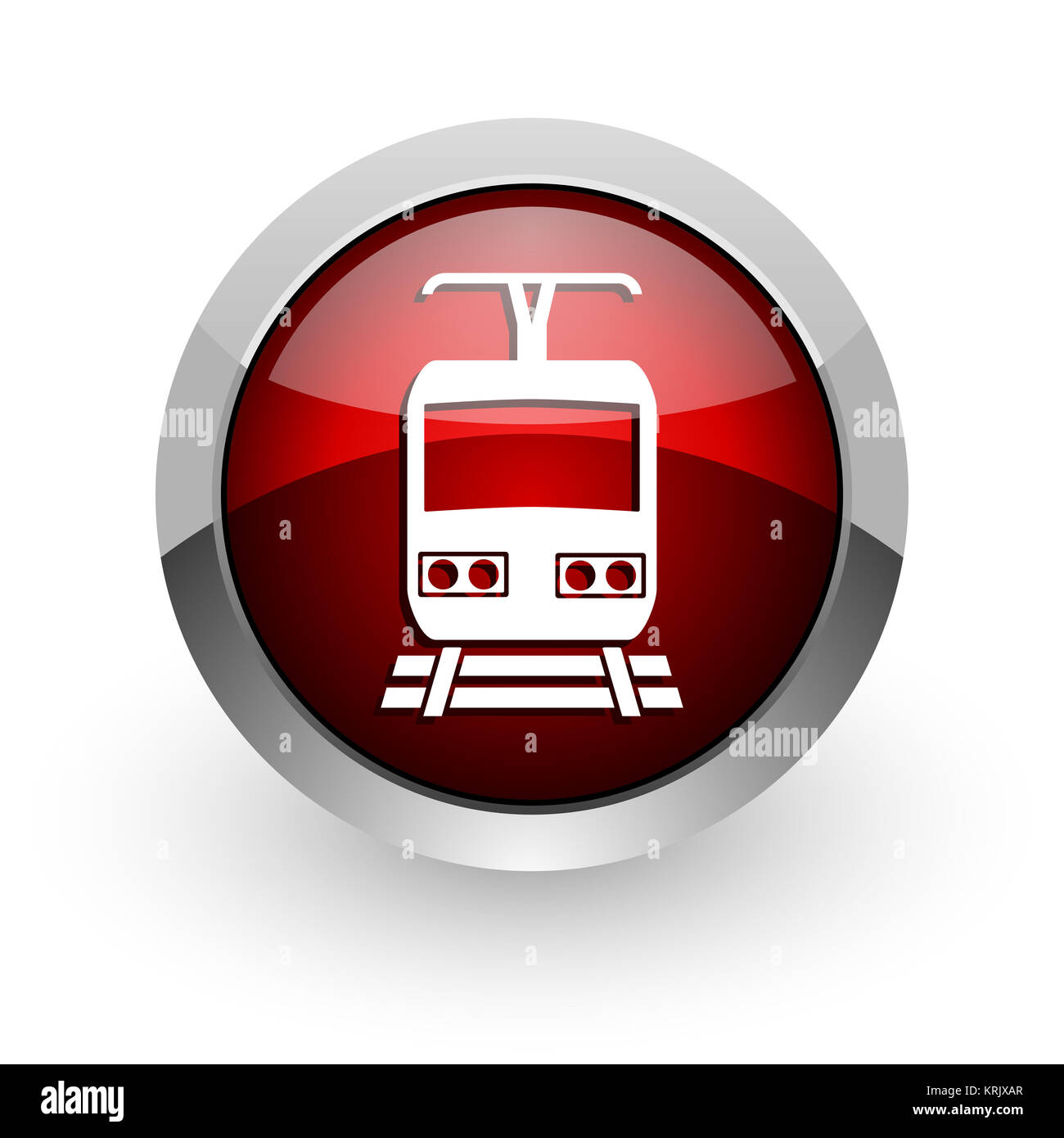 train red circle web glossy icon Stock Photo - Alamy